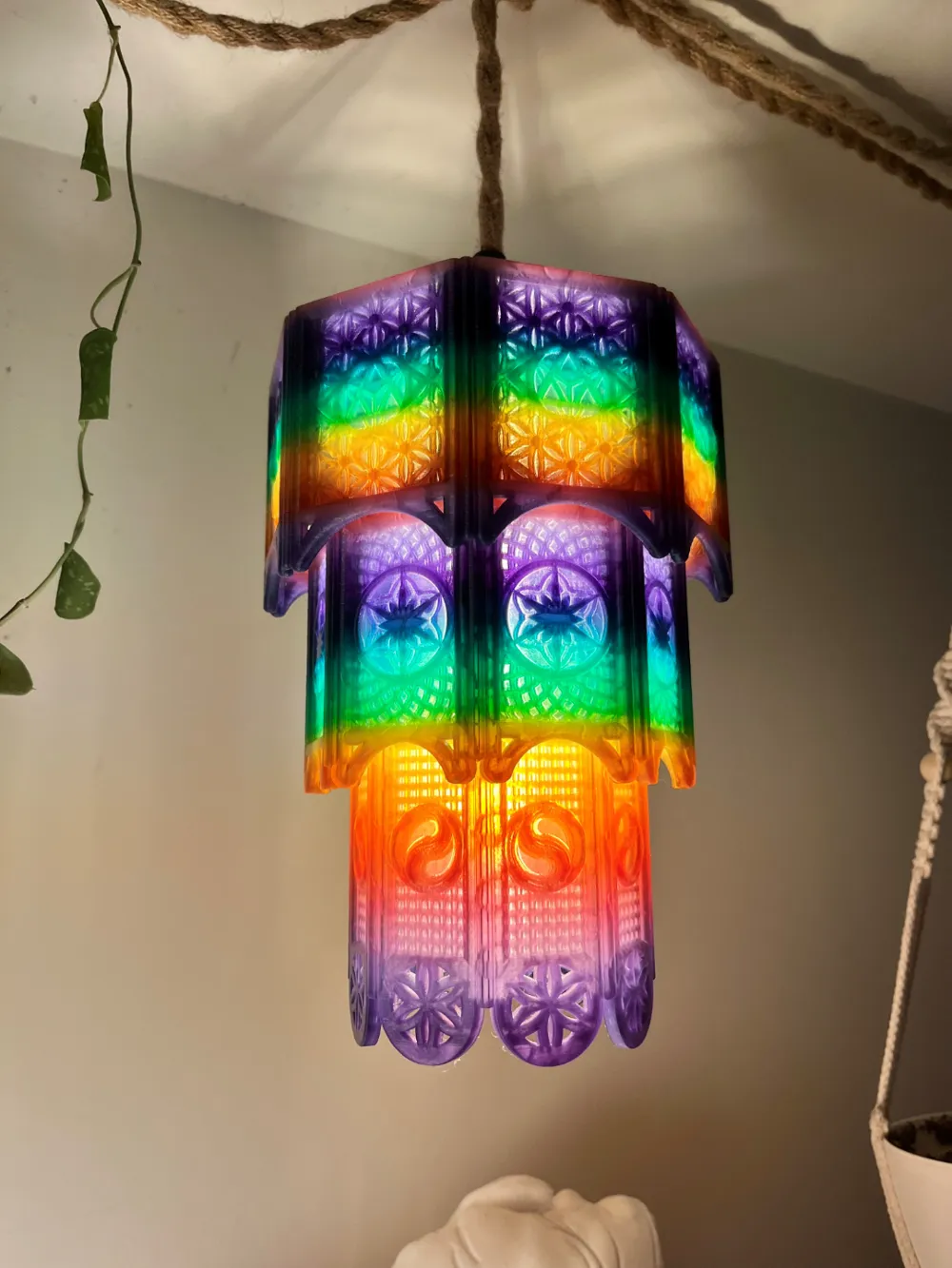 Trippy Three Tier Geometric LED Pendant Lamp/Light by K-Printz3D ...