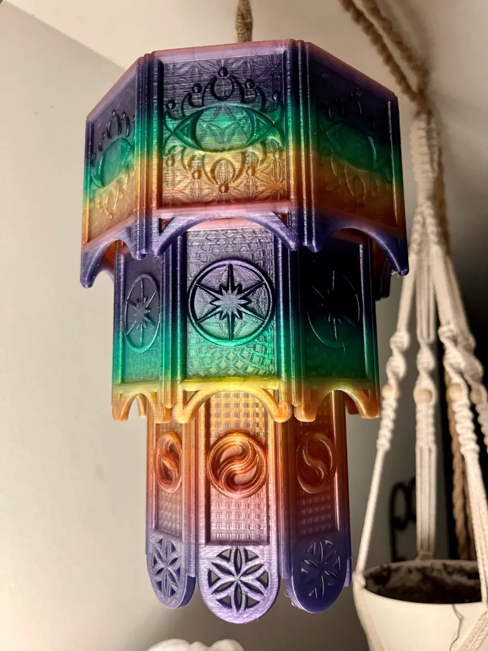 Trippy Three Tier Geometric LED Pendant Lamp/Light by K-Printz3D ...