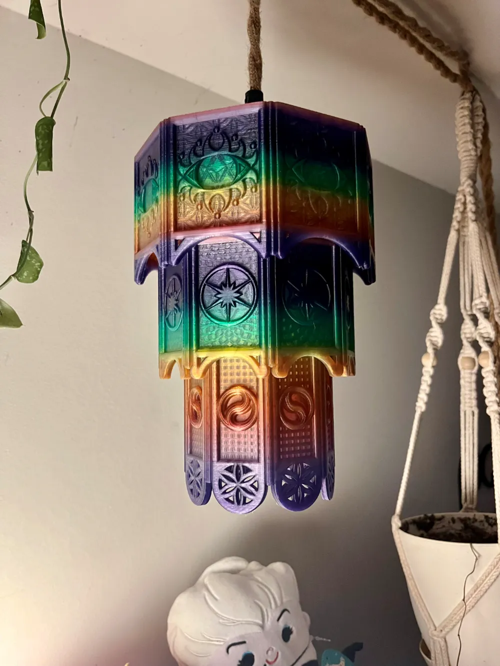 Trippy Three Tier Geometric LED Pendant Lamp/Light by K-Printz3D ...