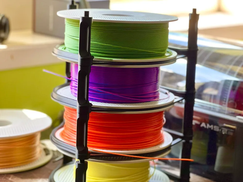 Vertical Filament Rack (stackable) by Temtor MakerWorld: Download Free ...