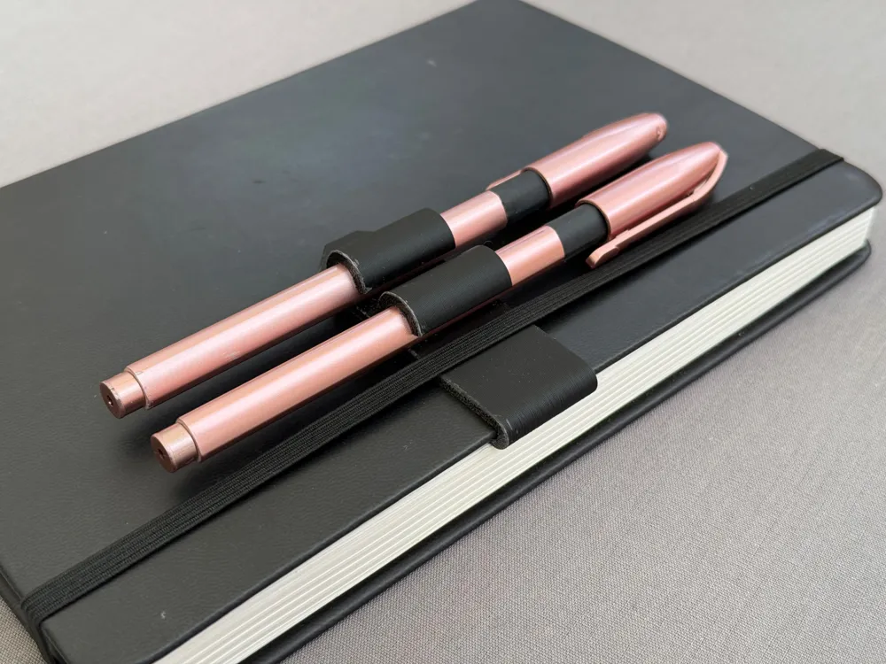 Dual Pen Holder for Bullet Journal Diary Notepad - Free 3D Print Model ...