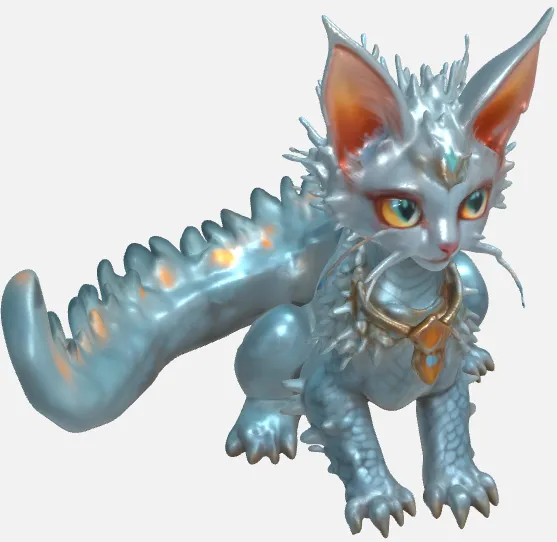 Male Dragon Kitty by Sujo - MakerWorld