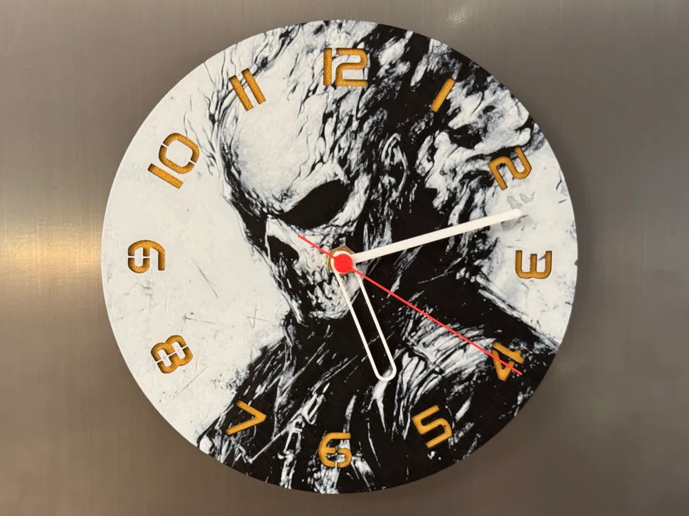 wall / desk clock Ghost Rider by cP3D - MakerWorld