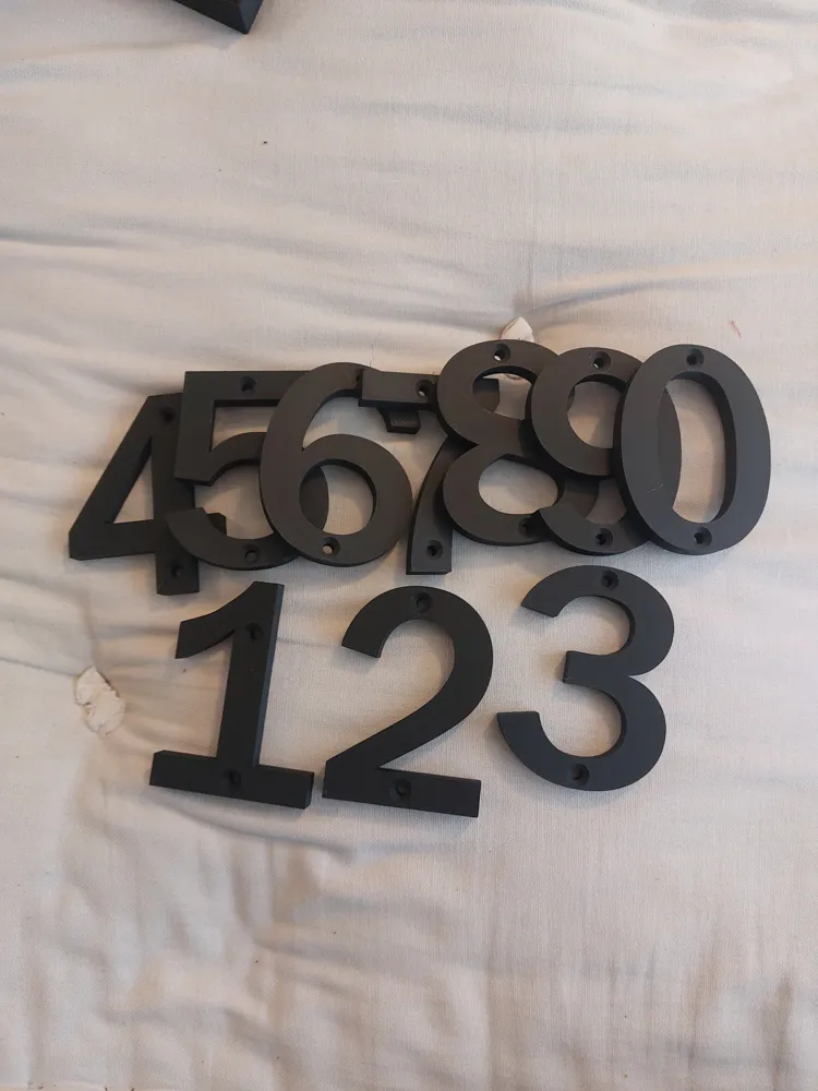 House / Gate Numbers – 10cm (Click & Print) - Free 3D Print Model ...