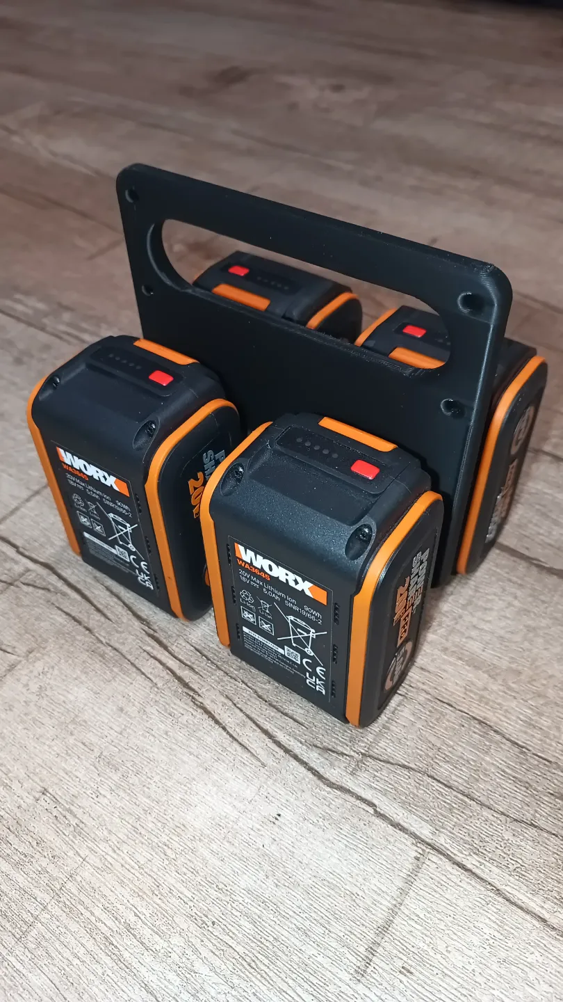 WORX 4x Portable Battery Click-Mount Holder EU - Free 3D Print Model ...