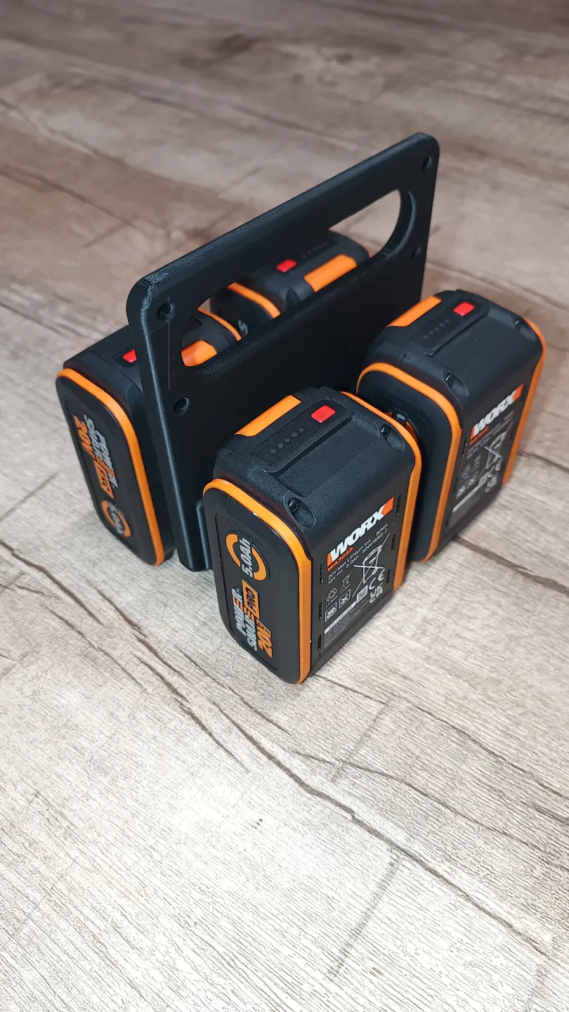 WORX 4x Portable Battery Click-Mount Holder EU - Free 3D Print Model ...
