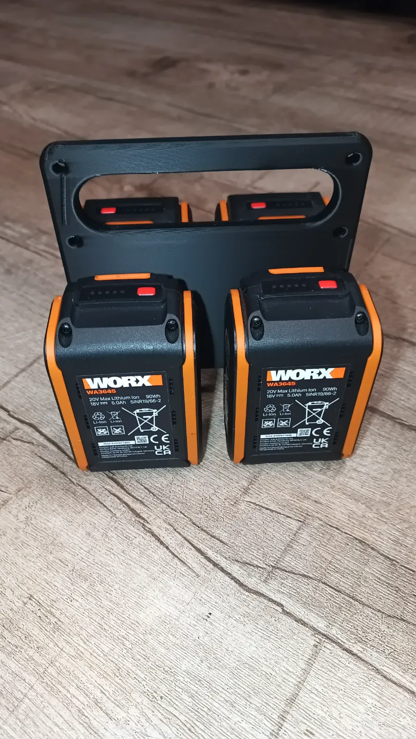 WORX 4x Portable Battery Click-Mount Holder EU - Free 3D Print Model ...