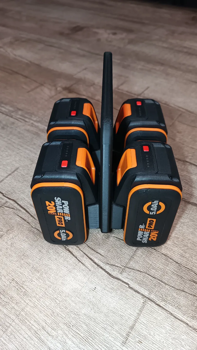 WORX 4x Portable Battery Click-Mount Holder EU - Free 3D Print Model ...