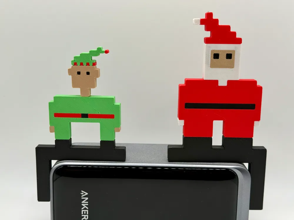 8Bit Santa and Elf Corner Buddies by Hopper_Dropper - MakerWorld