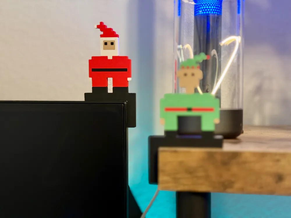 8Bit Santa and Elf Corner Buddies by Hopper_Dropper - MakerWorld