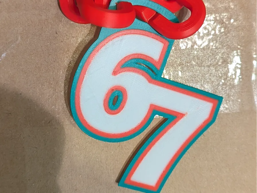 67 keychain - Free 3D Print Model - MakerWorld