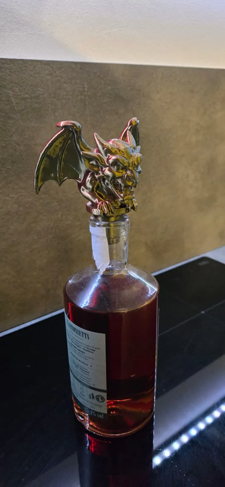 Gargoyle Bottle Stopper - Free 3D Print Model - MakerWorld