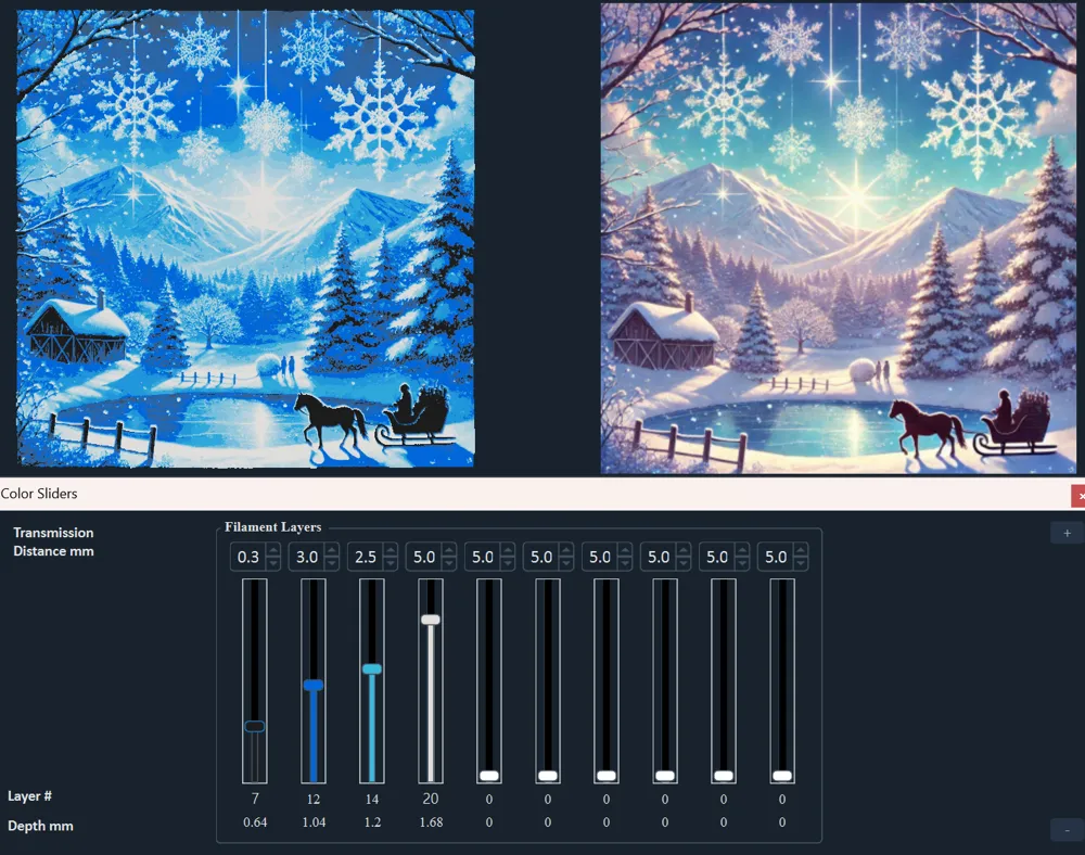 HueForge - Christmas Snow Lake by jerry320320 MakerWorld: Download Free ...