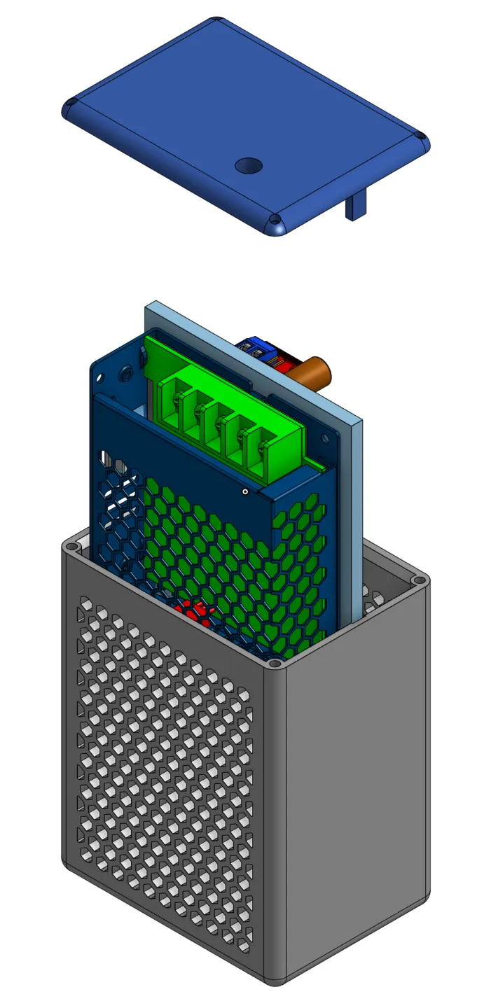 Vertical box for Dig-Uno and Mean Well LRS-50 by Paradox - MakerWorld