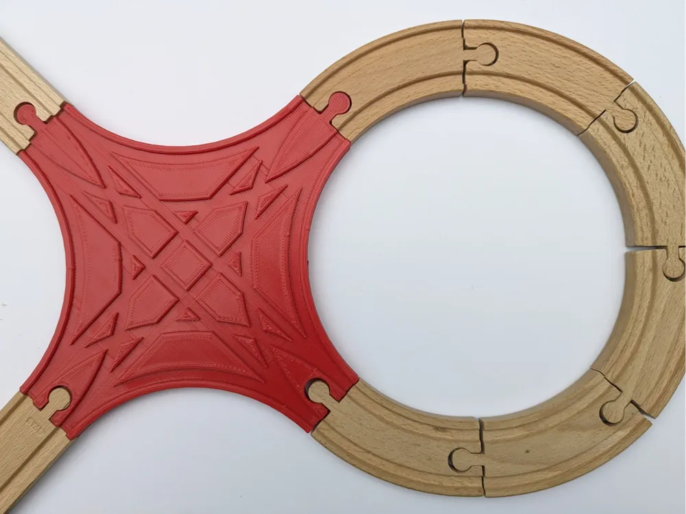 4 way track points - Brio/Lillabo compatible by olevett - MakerWorld