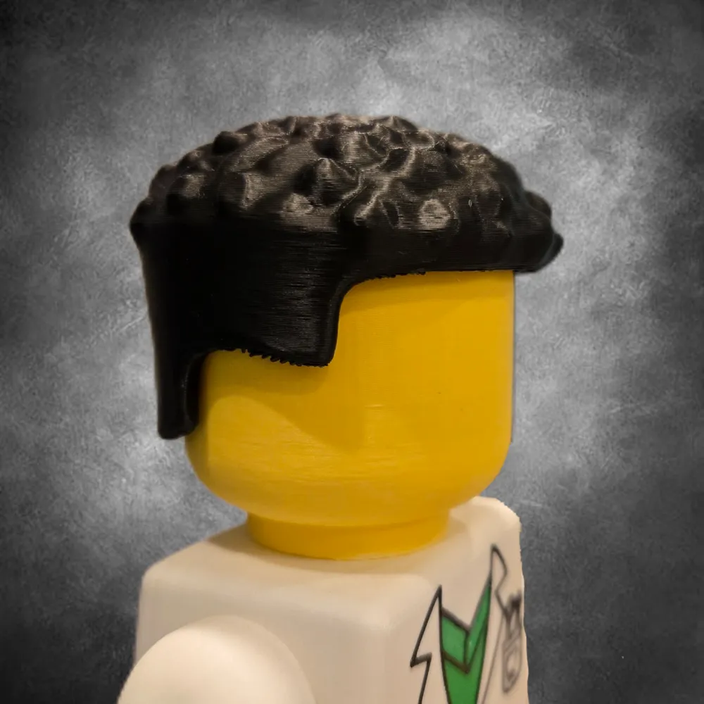 Big Brick Short Curly Hair - Free 3D Print Model - MakerWorld