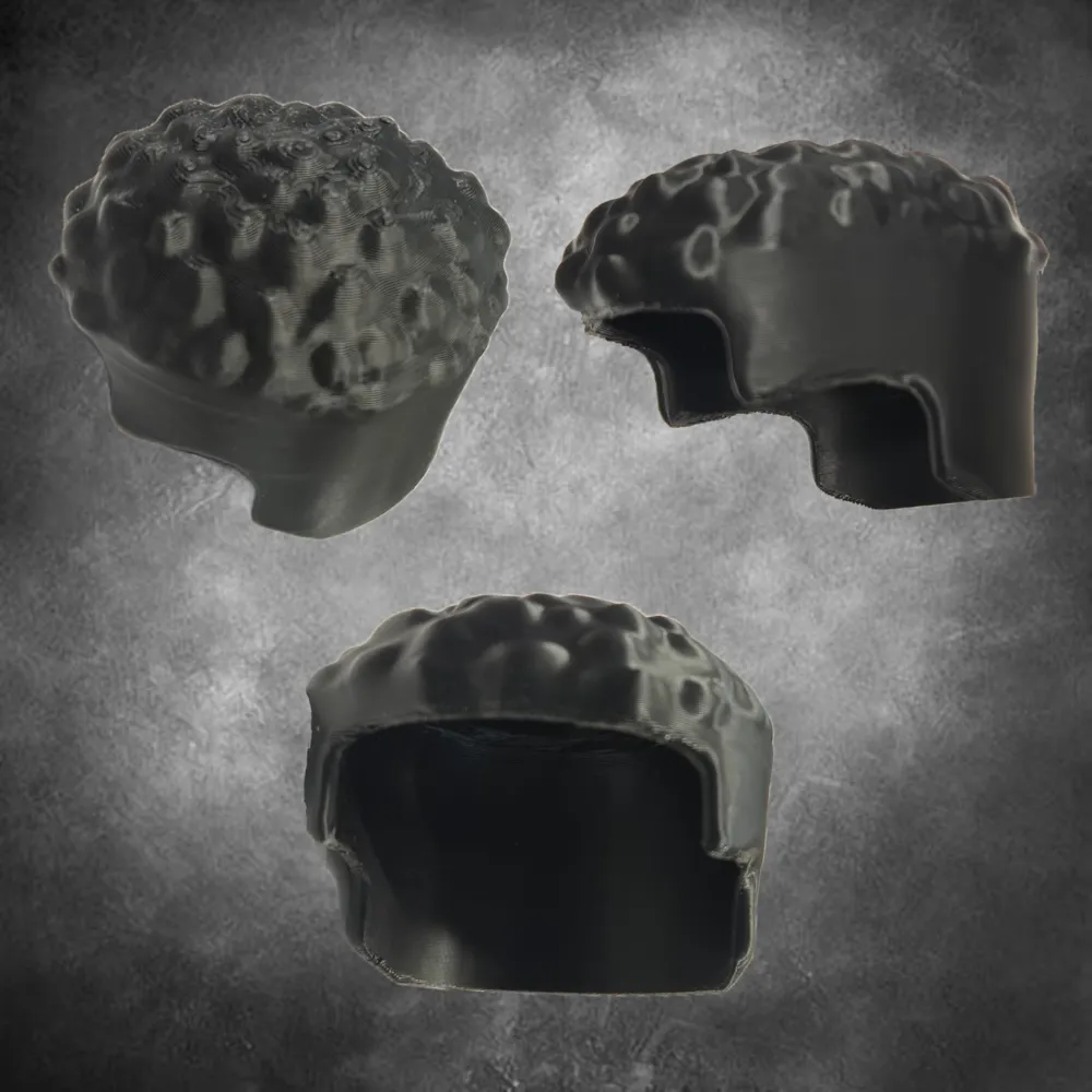 Big Brick Short Curly Hair - Free 3D Print Model - MakerWorld