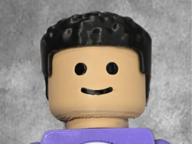 Big Brick Short Curly Hair - Free 3D Print Model - MakerWorld