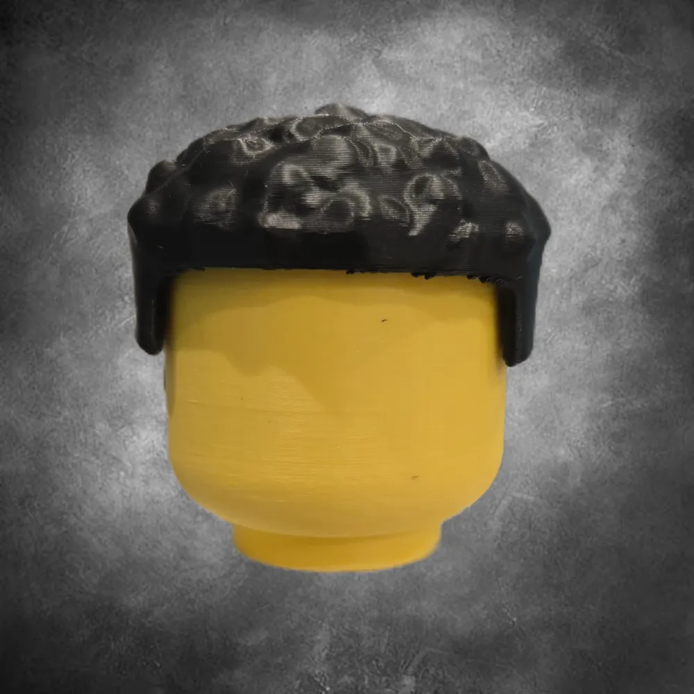 Big Brick Short Curly Hair - Free 3D Print Model - MakerWorld