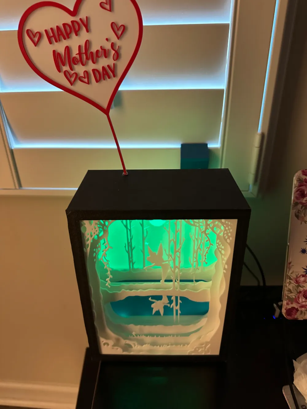 Tinkerbell ShadowBox lamp Remixed by JRoQ MakerWorld: Download Free 3D Models