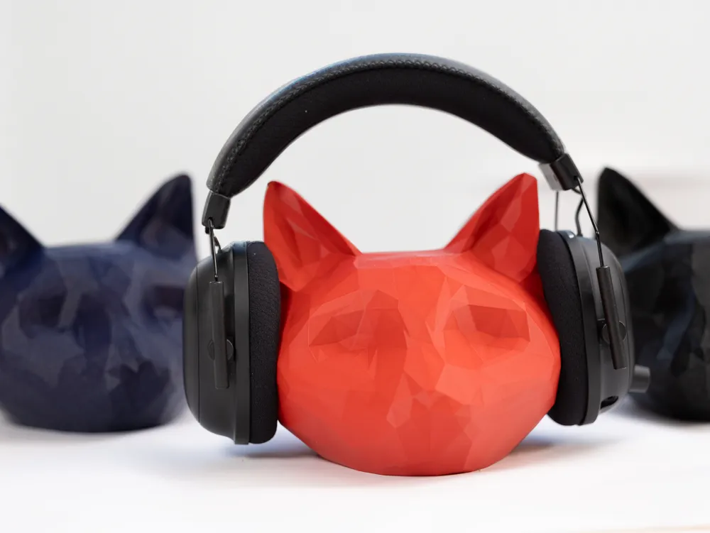 Low Poly Cat Head Sculpture HeadPhone Holder by LittleTOPcreations ...