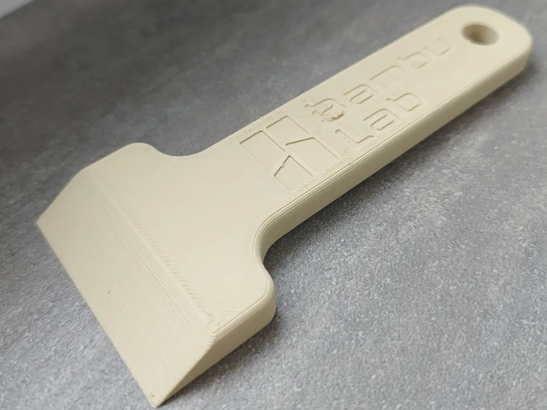 Bed scraper with logo - Free 3D Print Model - MakerWorld