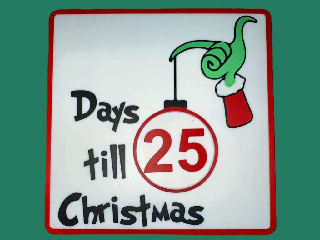 Grinch Christmas Countdown Calendar - Free 3D Print Model - MakerWorld