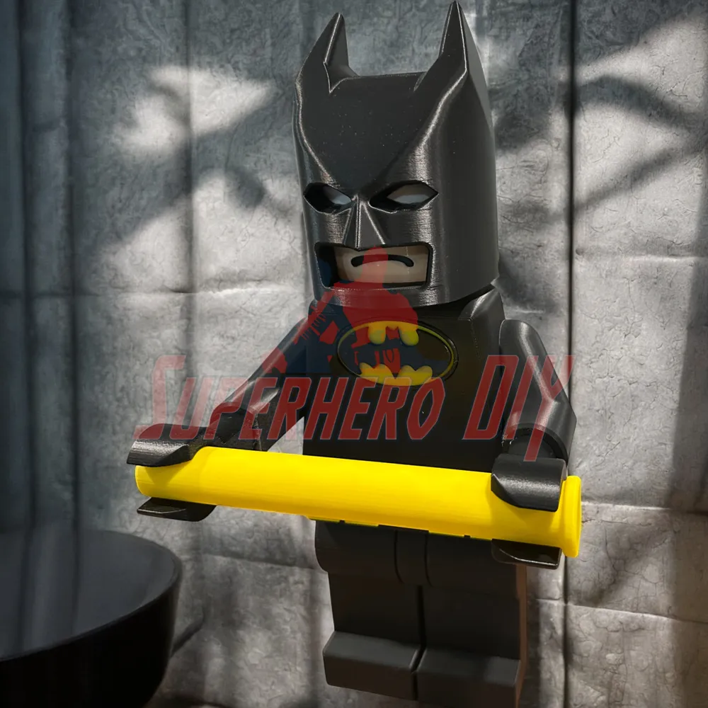 Brick Man Batman Toilet Paper Holder - Free 3D Print Model - MakerWorld