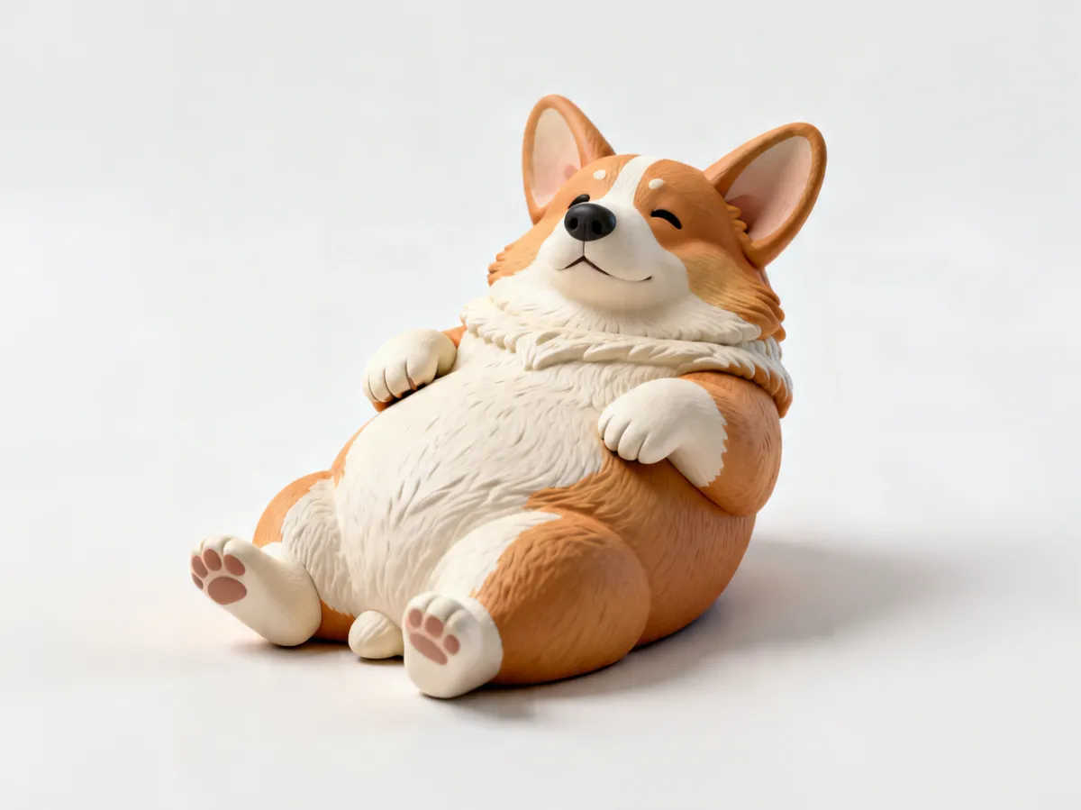 Fat Corgi Monitor Buddy Cute Chubby Corgi White - Free 3D Print Model ...