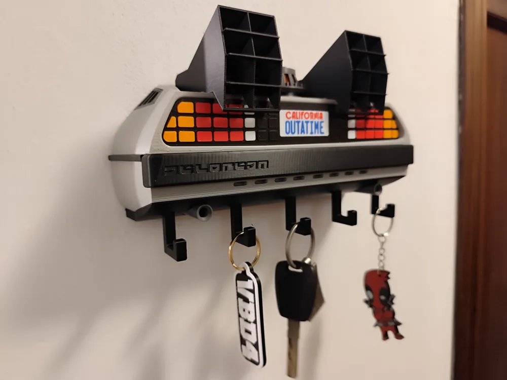 Delorean key hanger by fabio.becce23 MakerWorld: Download Free 3D Models