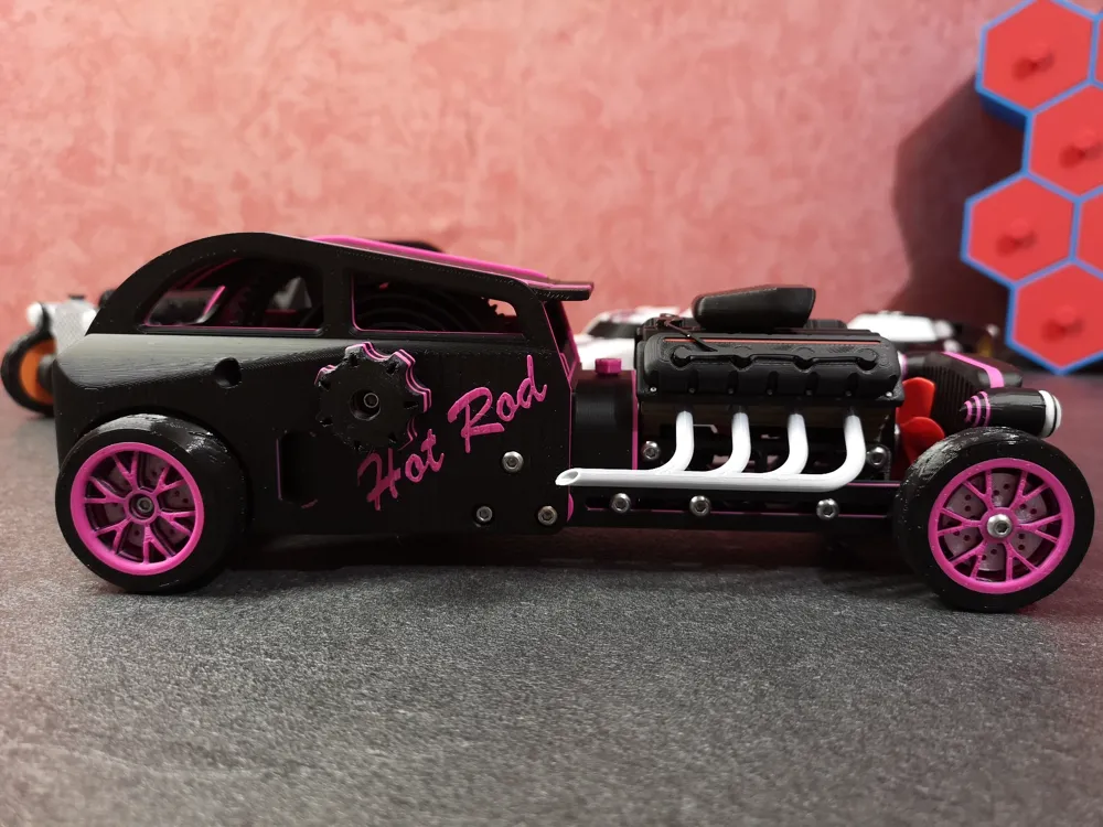 HOT ROD V8 - Spring engine by AD-Concept MakerWorld: Download Free 3D ...