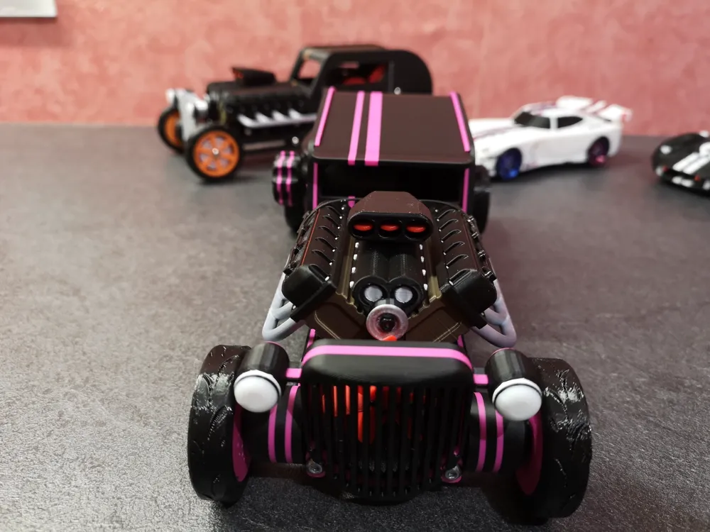 HOT ROD V8 - Spring engine by AD-Concept MakerWorld: Download Free 3D ...