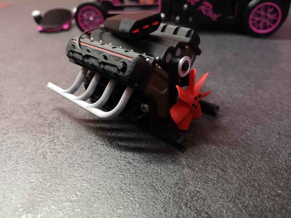 HOT ROD V8 - Spring engine by AD-Concept MakerWorld: Download Free 3D ...