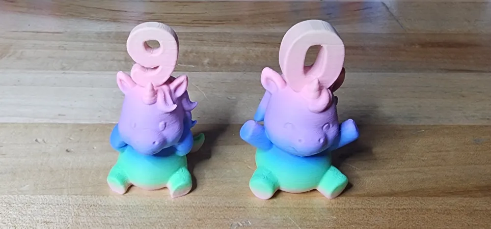Chubby Kawaii Unicorn Numbers Figurine Kids Bday - Free 3D Print Model ...