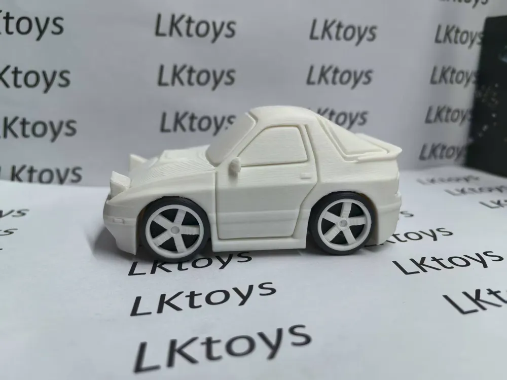 MAZDA RX-7 FC Print in Place Chibi Toy Sports Car Body White Model by ...