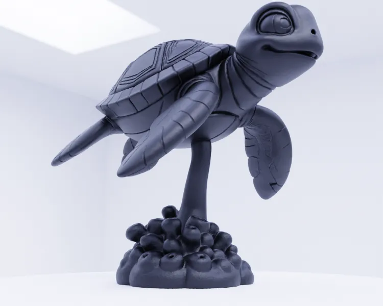 Cute Sea Turtle Swimming - Free 3D Print Model - MakerWorld