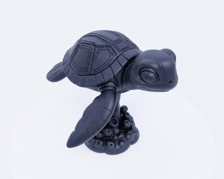 Cute Sea Turtle Swimming - Free 3D Print Model - MakerWorld