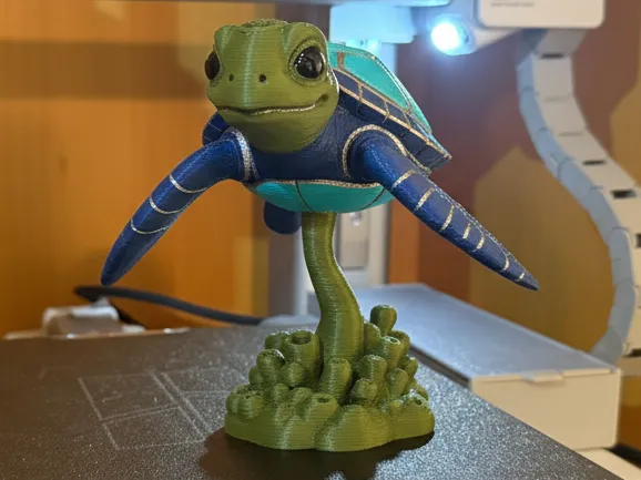 Cute Sea Turtle Swimming - Free 3D Print Model - MakerWorld