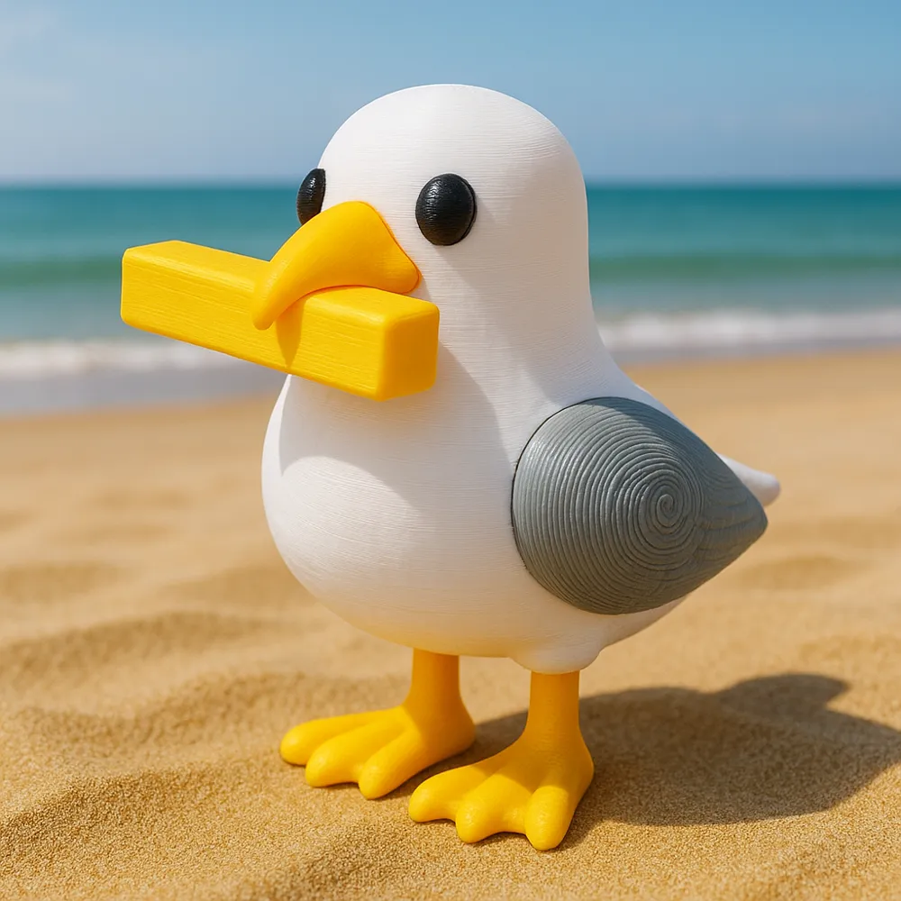 Steven the Seagull with a Chip - Free 3D Print Model - MakerWorld