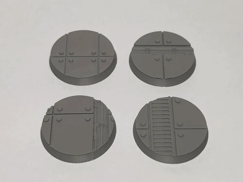 32mm Miniature Model Bases - Industrial - Pack 2 Remixed by Levi Moore ...