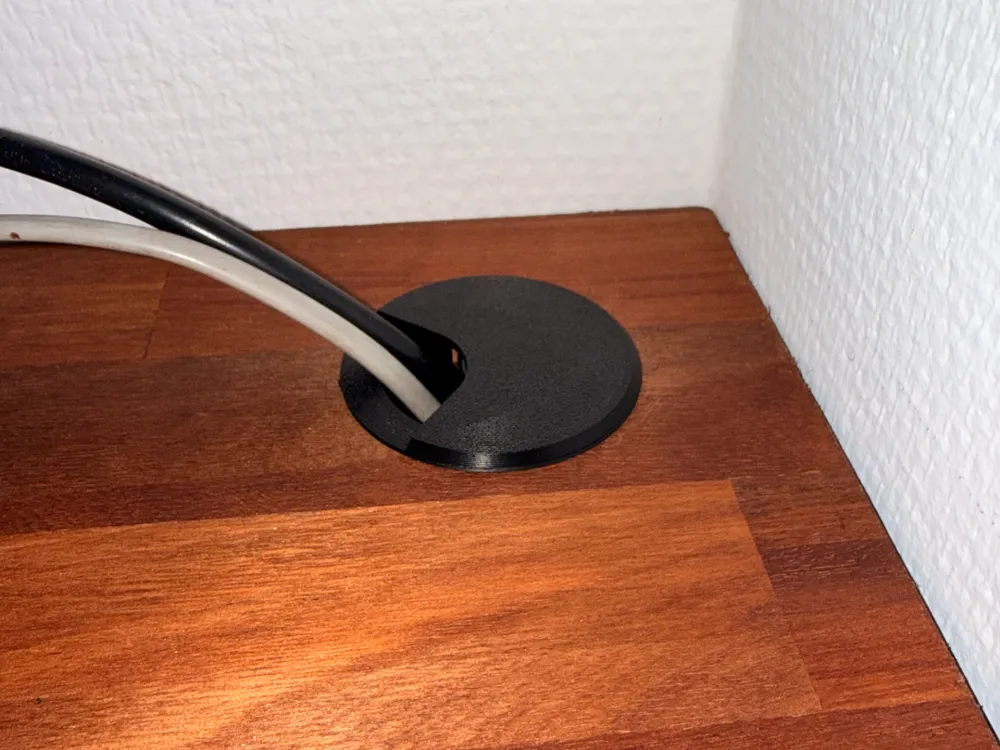 Desk Cable Grommet Ø55 mm with Lid (25 mm depth) - Free 3D Print Model ...