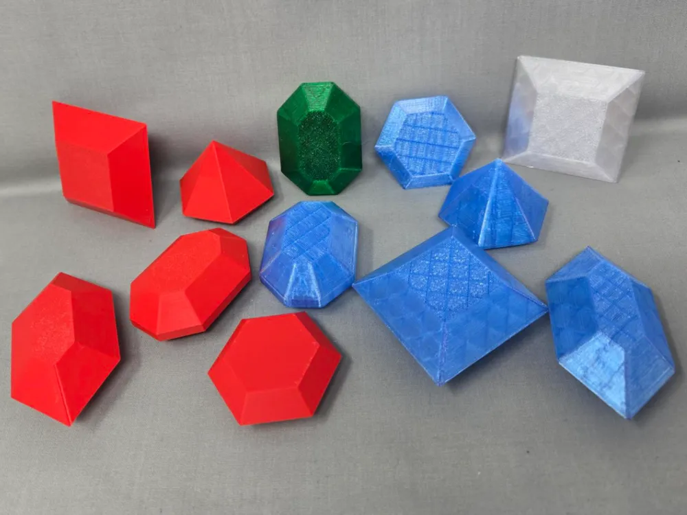 Assorted Gem Shapes - Free 3D Print Model - MakerWorld