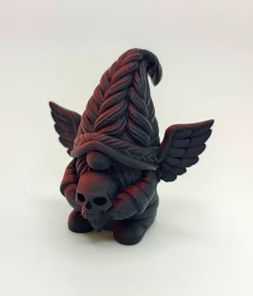 Sinister Gnome with Skull - Free 3D Print Model - MakerWorld