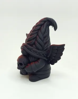 Sinister Gnome with Skull - Free 3D Print Model - MakerWorld