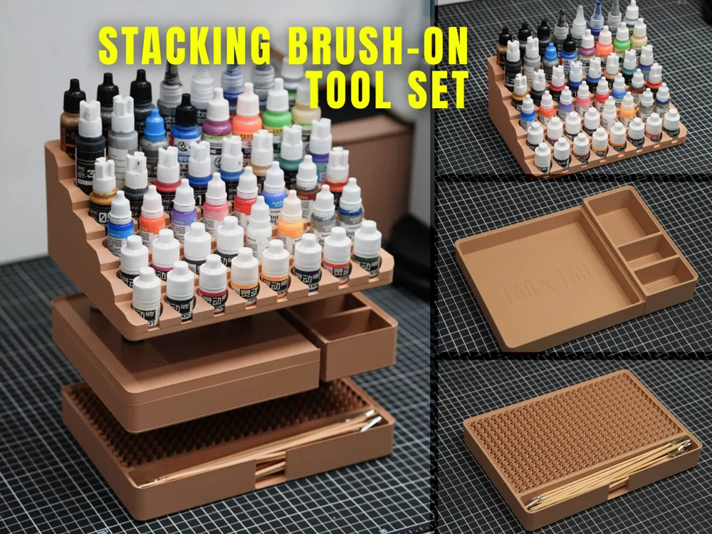 Stacking Brush-on Tool Set—No AMS Required—no supports 【RC002】 by ...