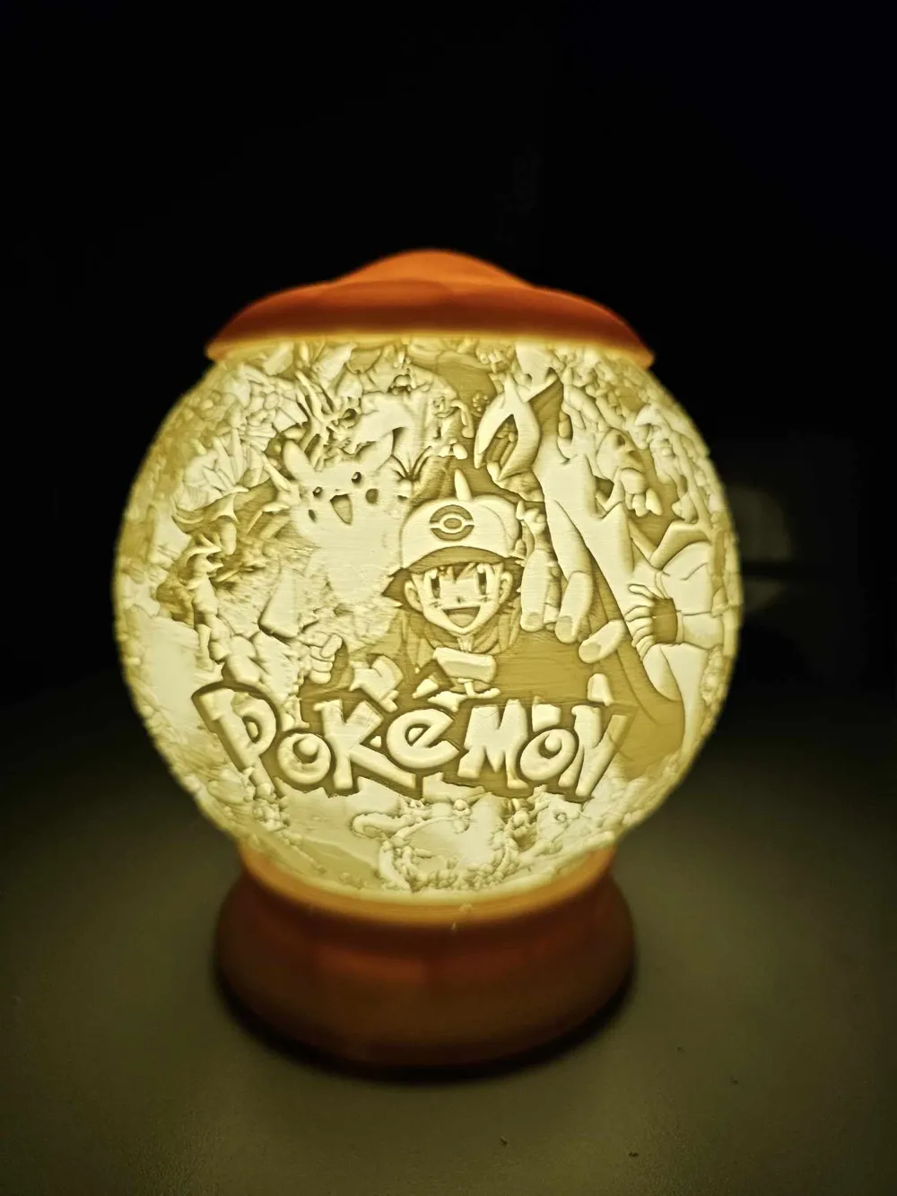 Pokemon & Pikachu - Spherical Lamp - Free 3D Print Model - MakerWorld