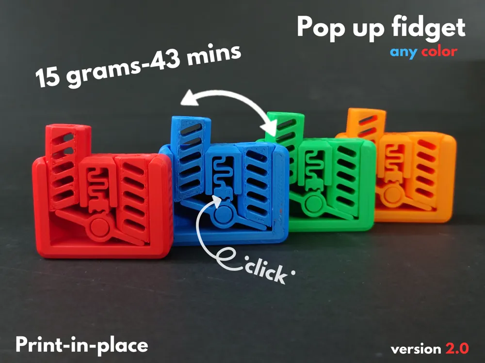 Pop Switch Fidget Toy V2 - Free 3D Print Model - MakerWorld