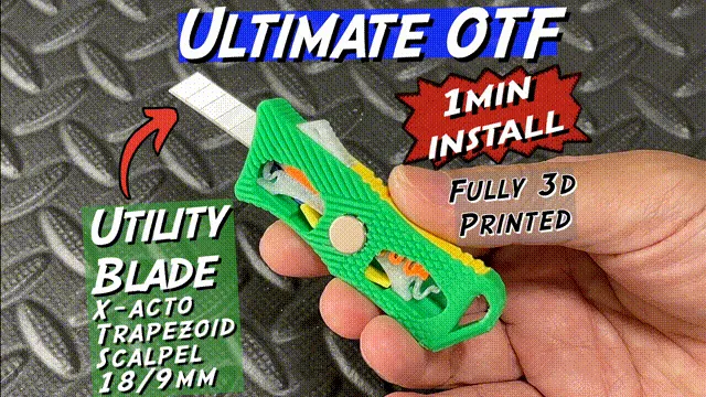 OTF Messer OE² 9mm, X-acto, Skalpell. 60 Sekunden Installation ...