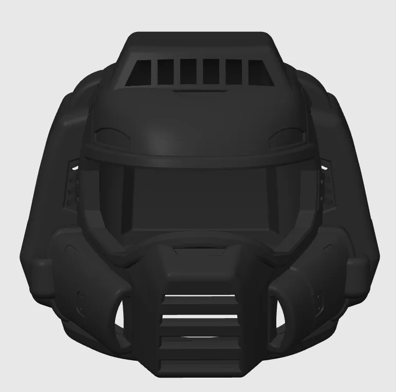 Classic Doom Guy helmet. (WEARABLE) - Free 3D Print Model - MakerWorld