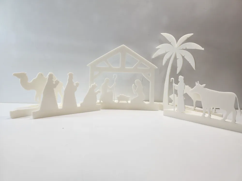Christmas Nativity Diorama Set - 5 piece tea light - Free 3D Print ...